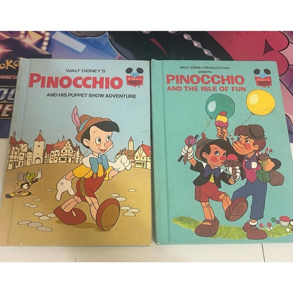 Disney | Accents | Vintage Walt Disney Pinocchio Book Bundle 2 Books ...